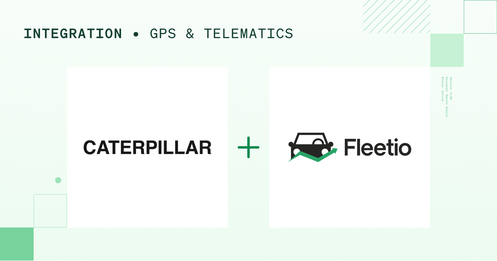 Caterpillar VisionLink GPS & Telematics Integration - Fleetio