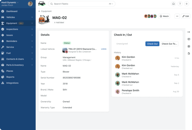 Driver Assignments in Fleetio - Fleet Management Software