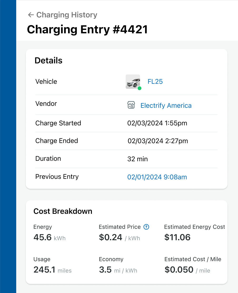 EV Charge Tracking for Accurate Cost Reporting - Fleetio