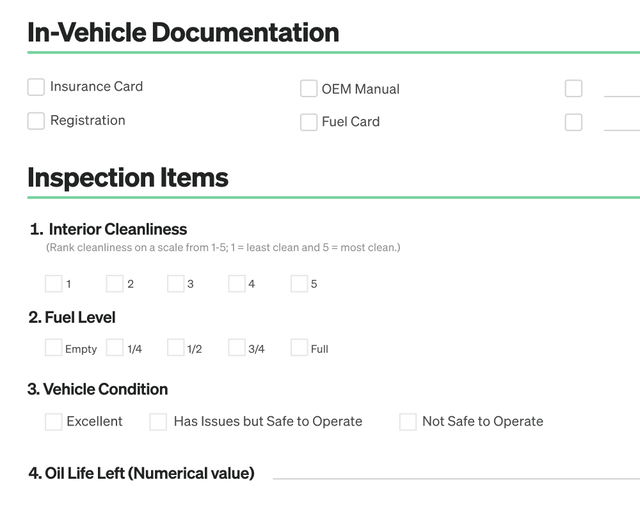 Free Vehicle Inspection Form Template - Fleetio