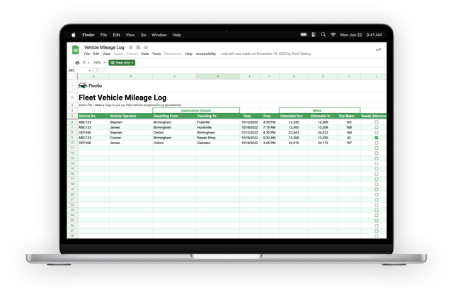Download our Vehicle Mileage Log Spreadsheet Tool - Fleetio